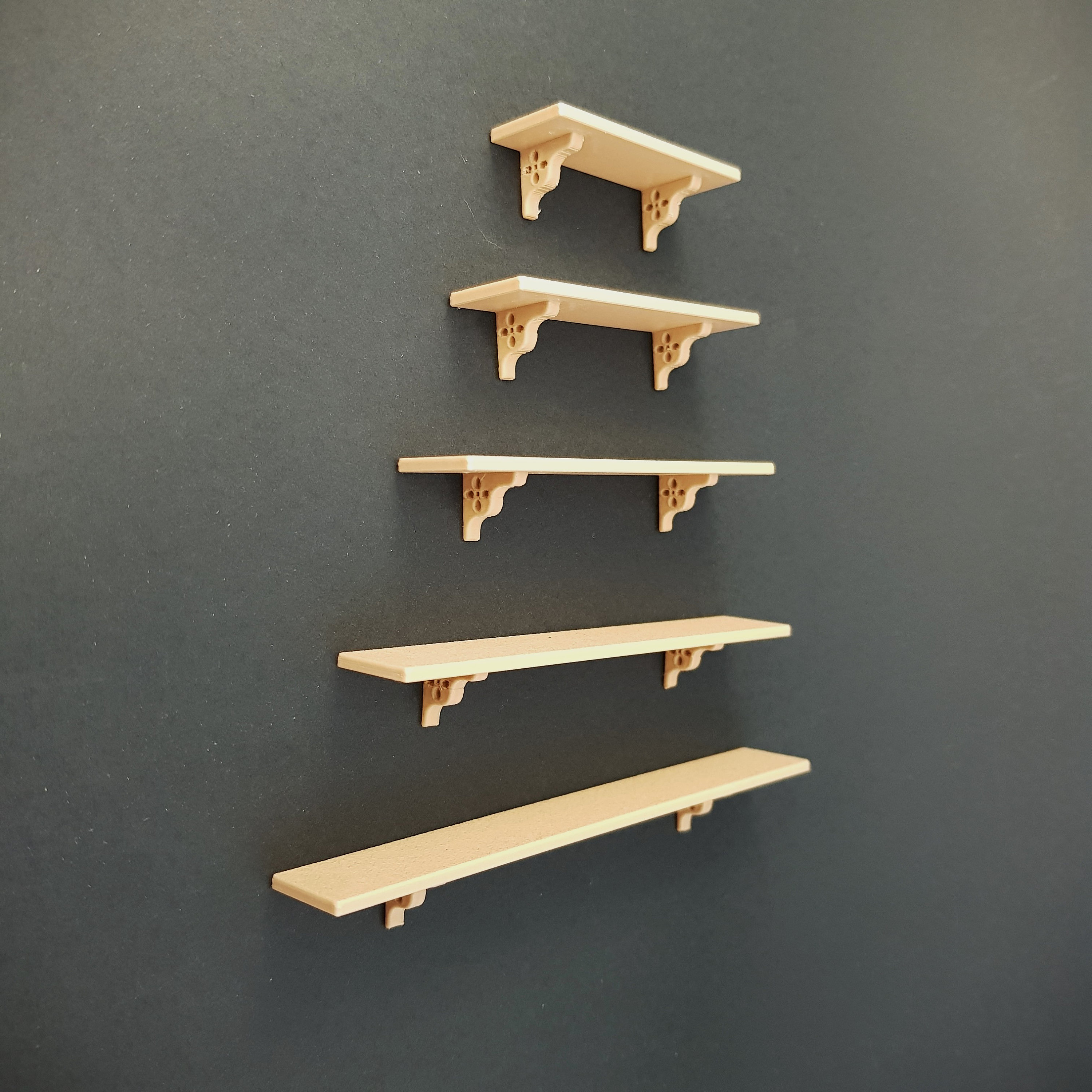 Ornate Shelves - 5 Sizes - Miniature Furniture 1/12 Scale, Digital STL ...