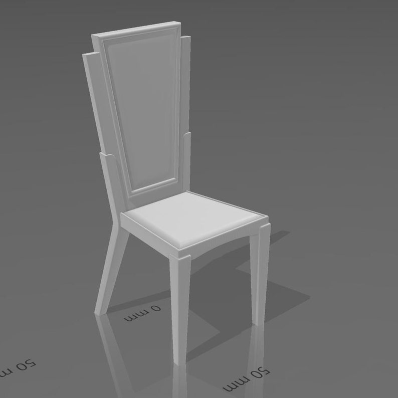 Art Deco Dining Table and Chairs Miniature Furniture 1/12 Scale ...