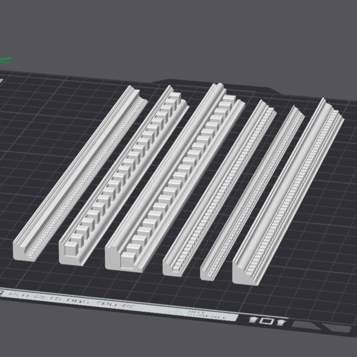 Pack 3 - 6 Dentil Crown Moulding / Cornice Profiles and Cutting Tools ...