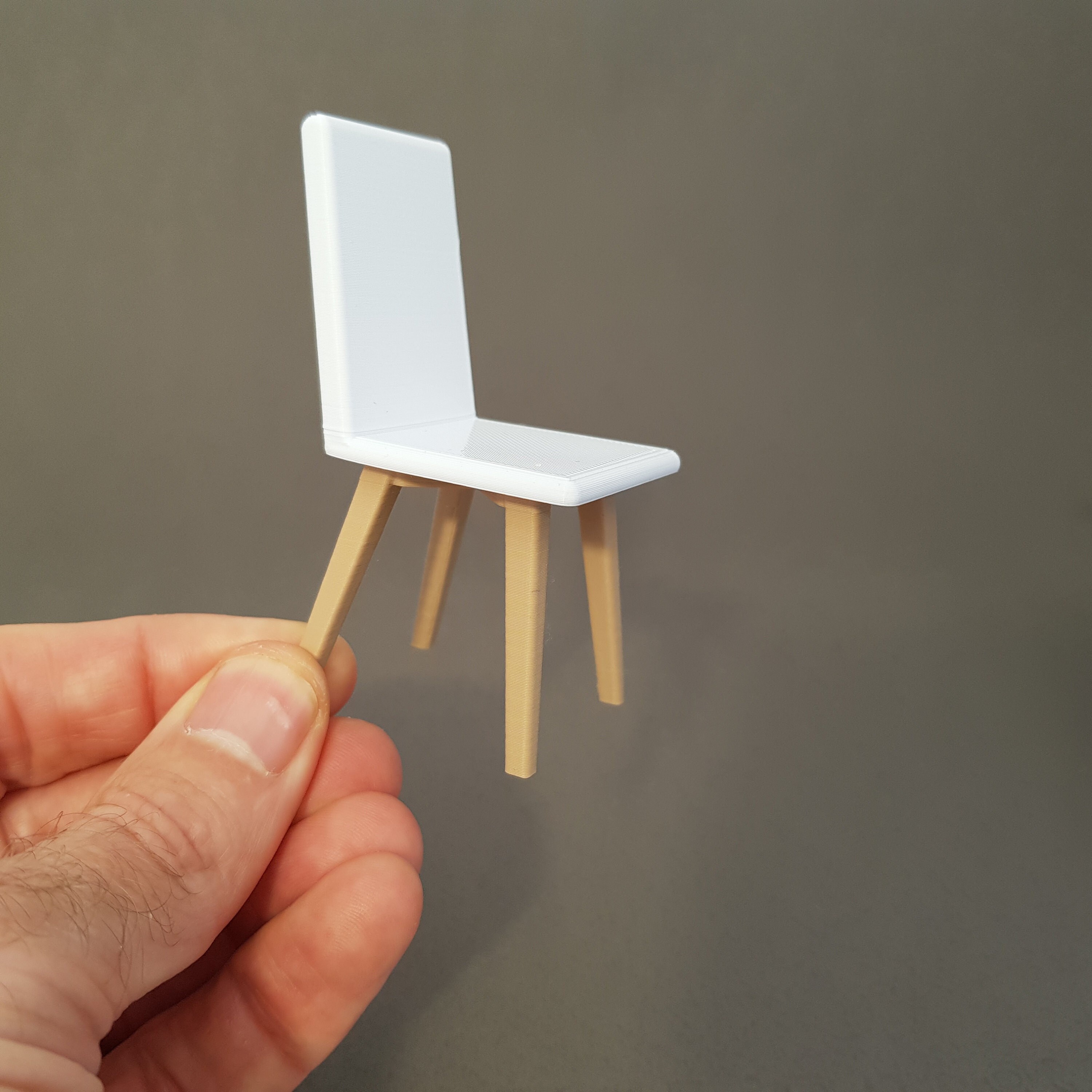 Dining Table and Chairs - Miniature Furniture 1/12 Scale, Digital STL ...