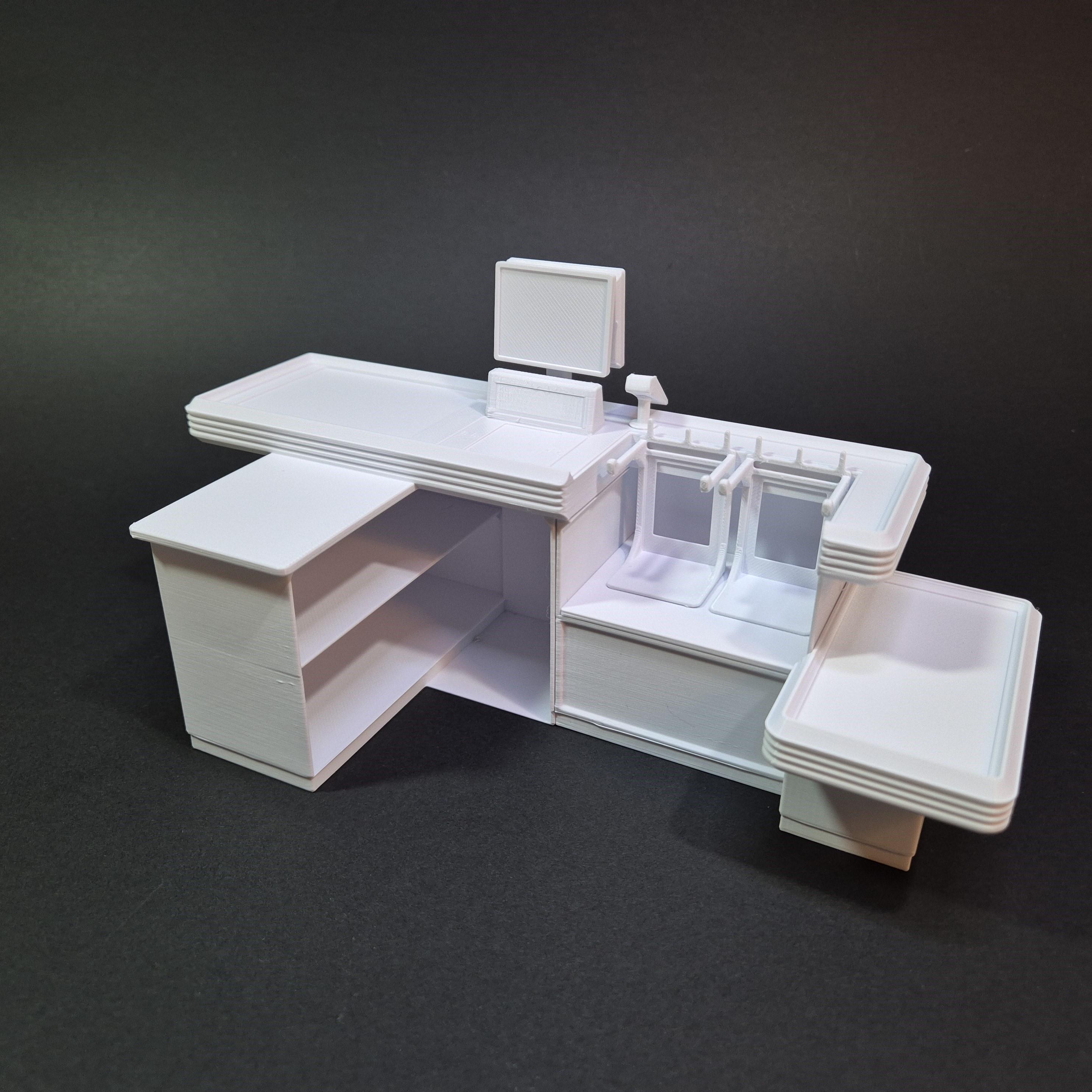 Miniature Supermarket Checkout - 1/12 Scale, Digital STL Files for 3d ...
