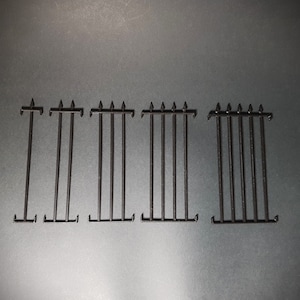 Miniature Iron Railings Kit 1/12 Scale, 22 Different Panels Included ...