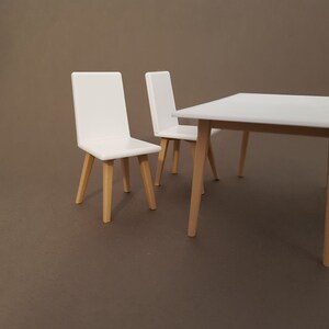 Dining Table and Chairs - Miniature Furniture 1/12 Scale, Digital STL ...