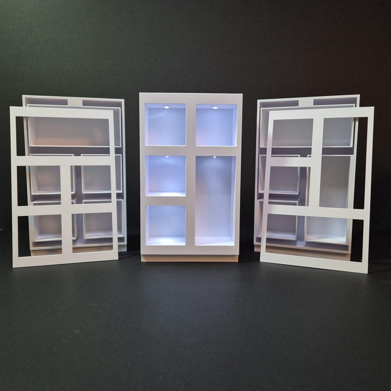 Shelving Units for LED Lighting - Miniature Furniture 1/12 Scale ...