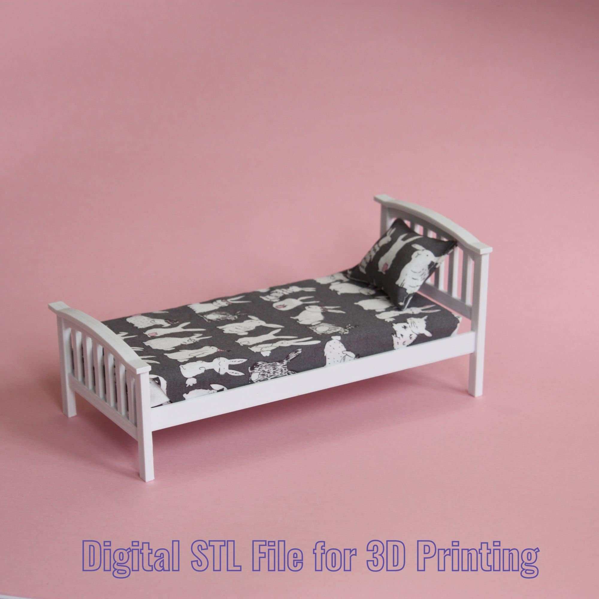 Single Bed Doll House Furniture Digital STL File for 3d - Etsy