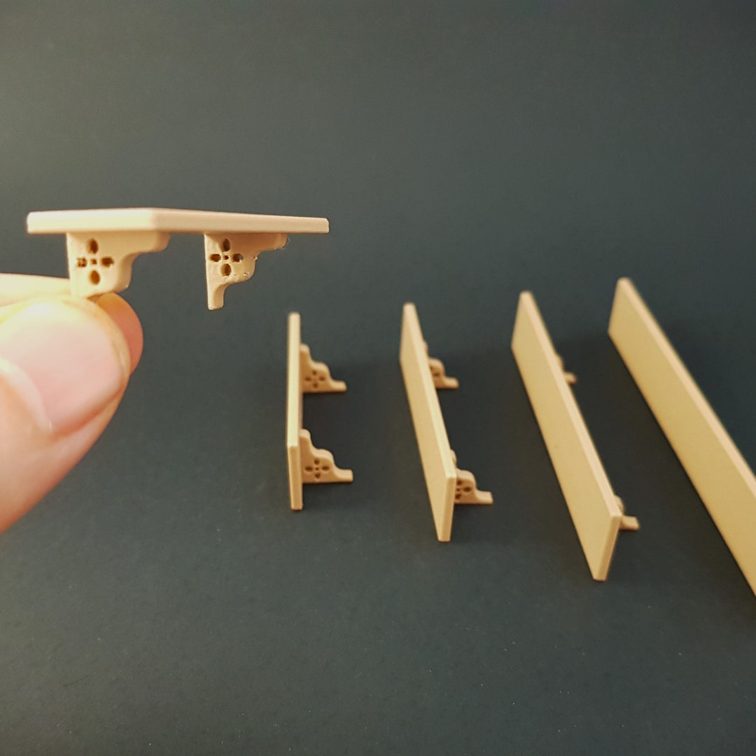 Ornate Shelves - 5 Sizes - Miniature Furniture 1/12 Scale, Digital STL ...