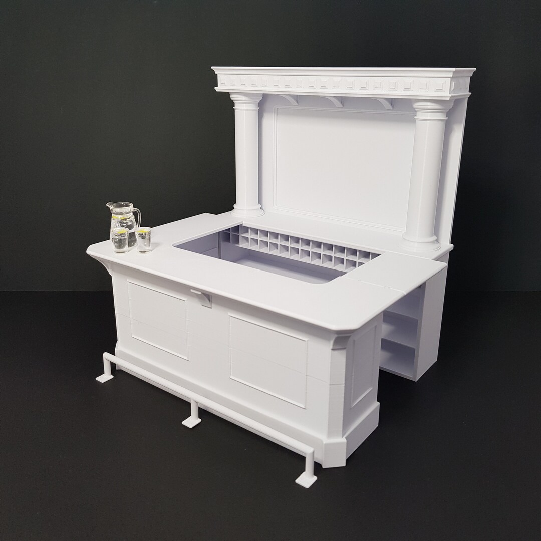 Miniature Bar and Shelf Cabinet- Miniature Furniture 1/12 Scale ...