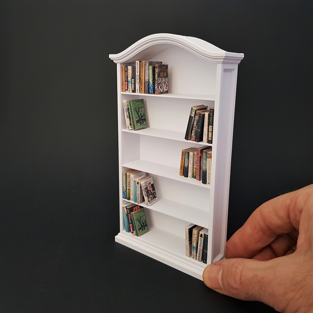 Miniature Bookcase - Miniature Furniture 1/12 Scale, Digital STL Files for 3d Printing - Etsy