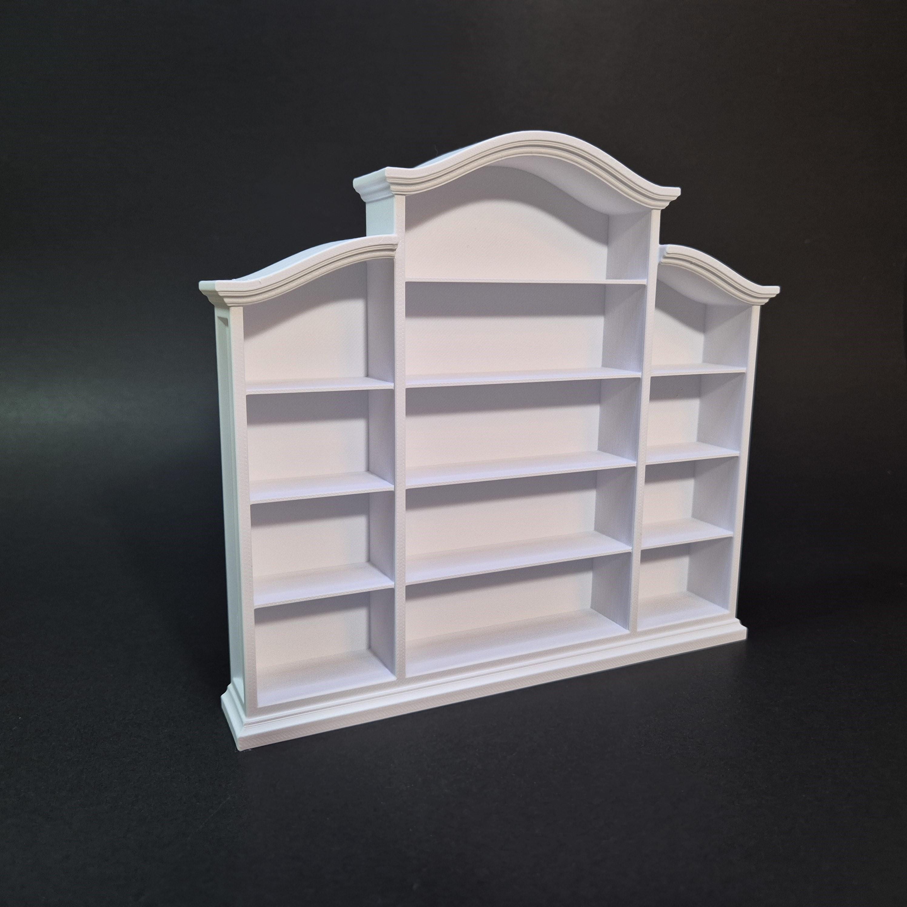 Miniature 3 Bay Bookcase - Miniature Furniture 1/12 Scale, Digital STL ...