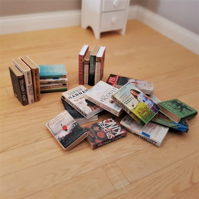 Miniature Book Covers and 3D Printed Book Body - 1/12 Scale, Digital ...