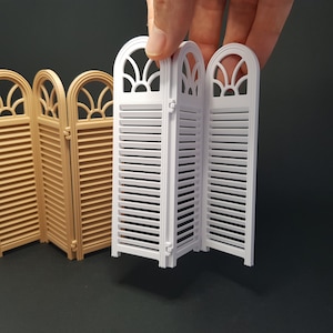 Sunrise Room Divider or Privacy Screen Miniature Furniture 1/12 Scale ...