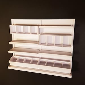 Miniature Shelves - Configurable Layout - Miniature Furniture 1/12 ...