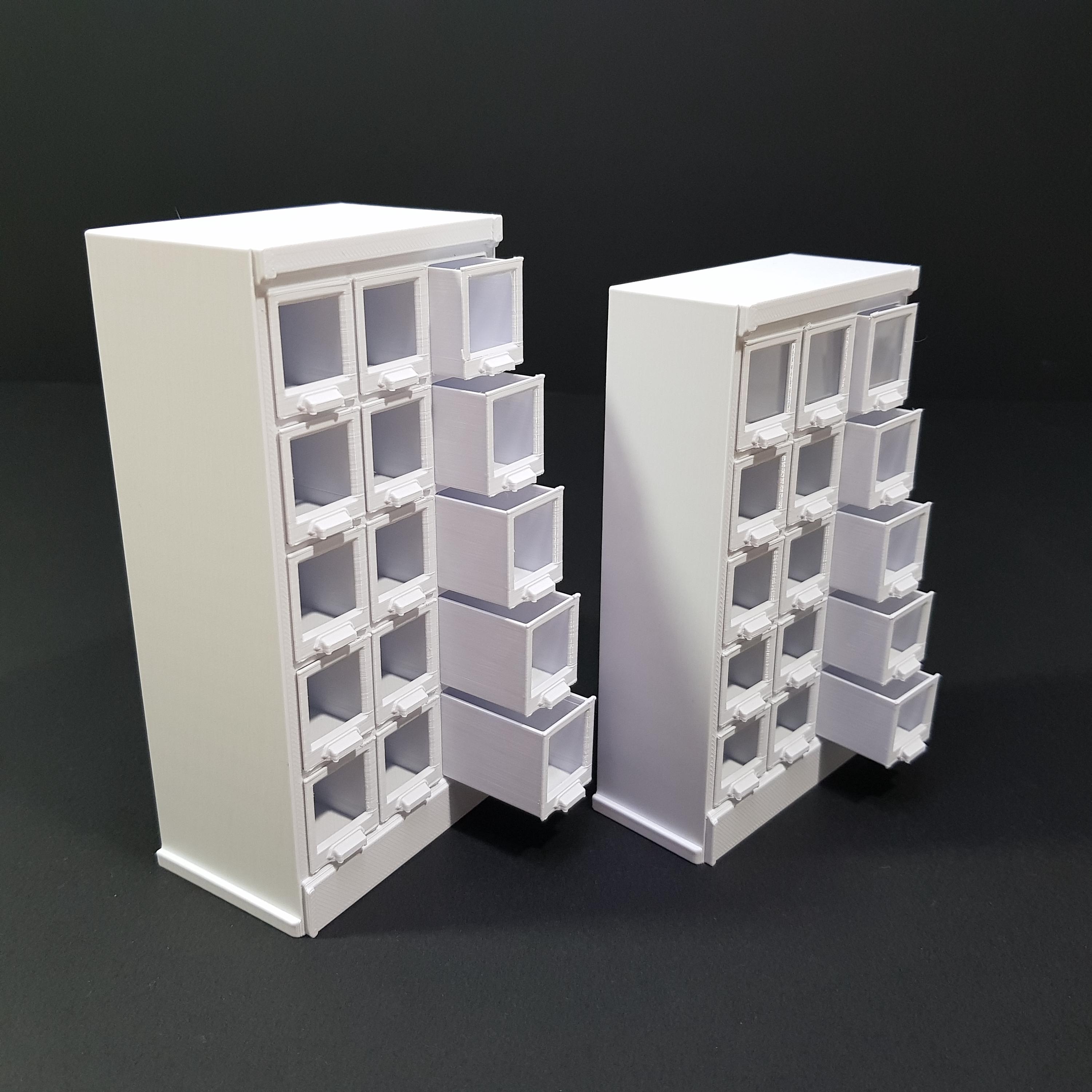 Miniature Pattern Cabinet - Miniature Furniture 1/12 Scale, Digital STL ...