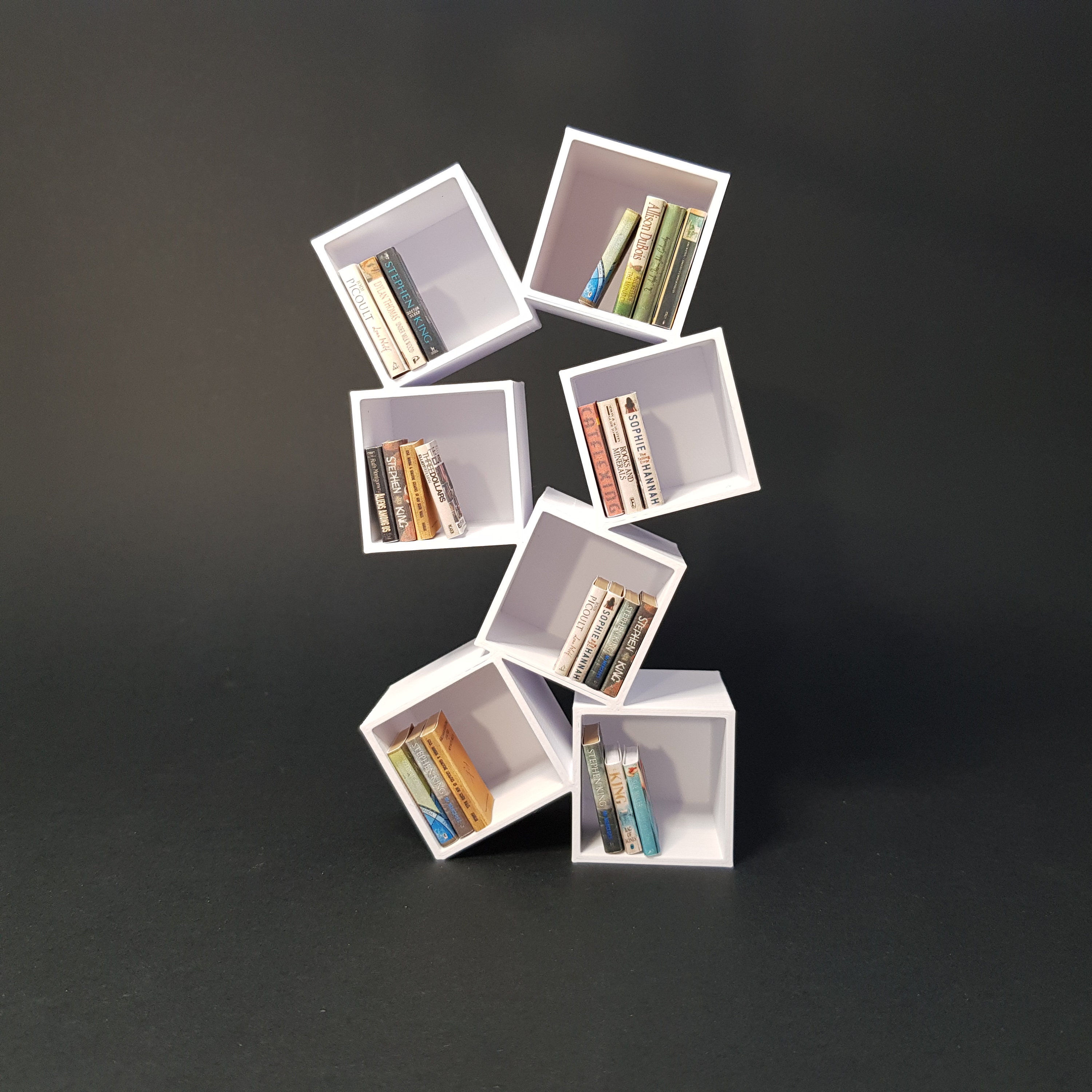 Miniature Balancing Cubes Bookcase Miniature Furniture 1/12 Scale, Digital STL Files for 3d ...