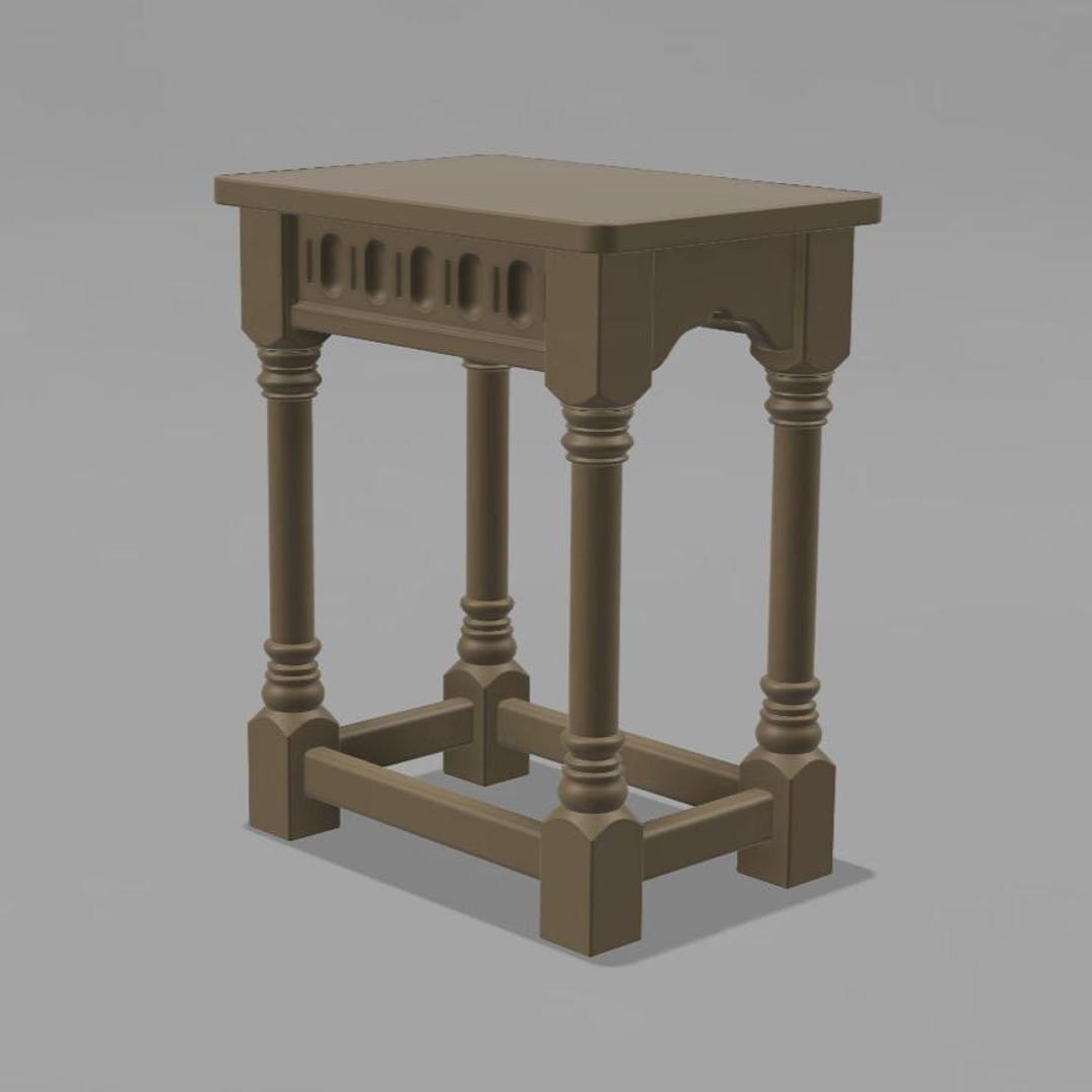 Miniature Occasional Table - Miniature Furniture 1/12 Scale, Digital ...