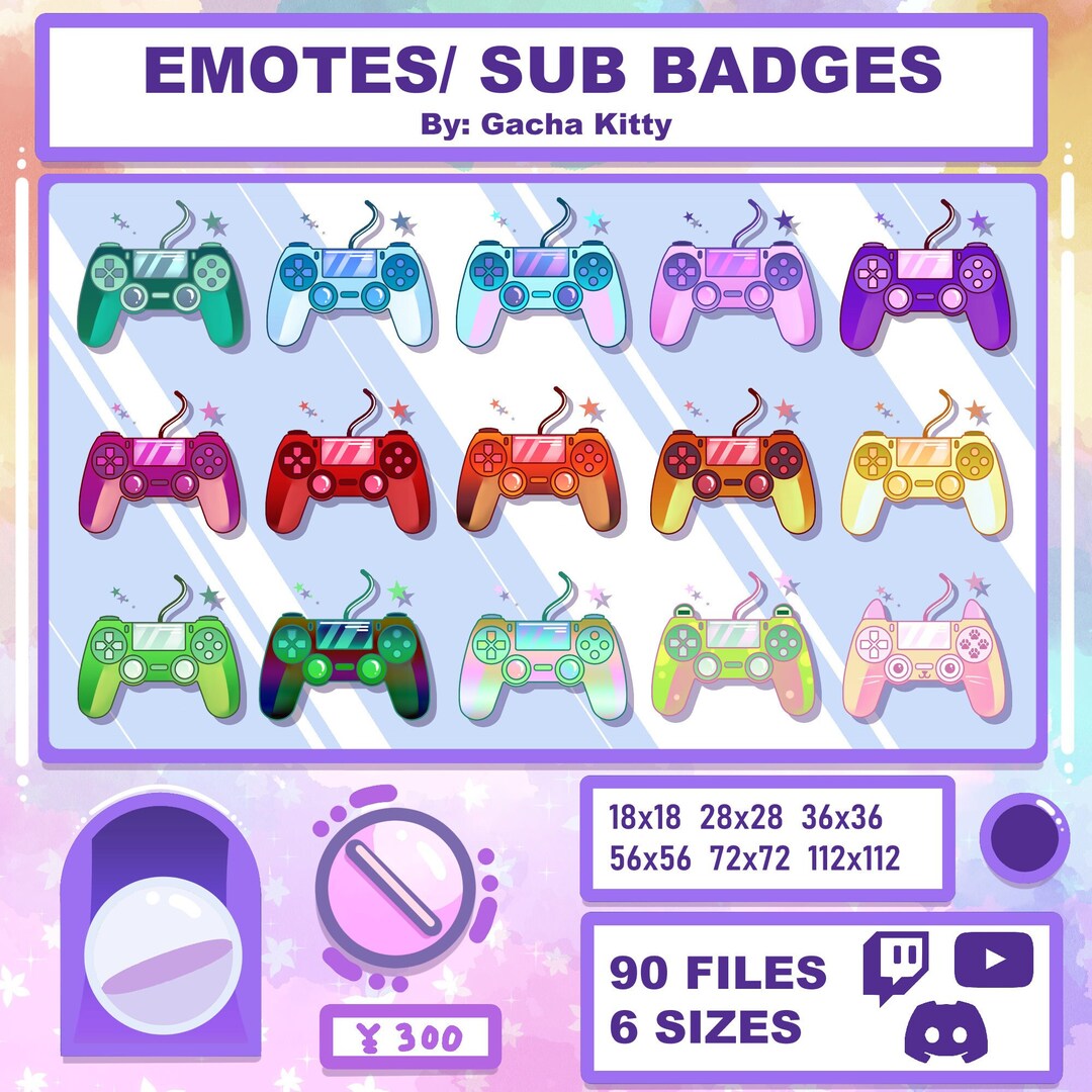 Game Controller Twitch Emotes | Discord Emotes | Youtube Emotes | Sub ...