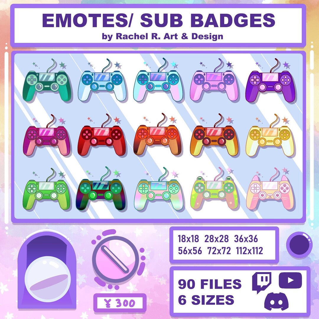 Game Controller Twitch Emotes Discord Emotes Youtube - Etsy