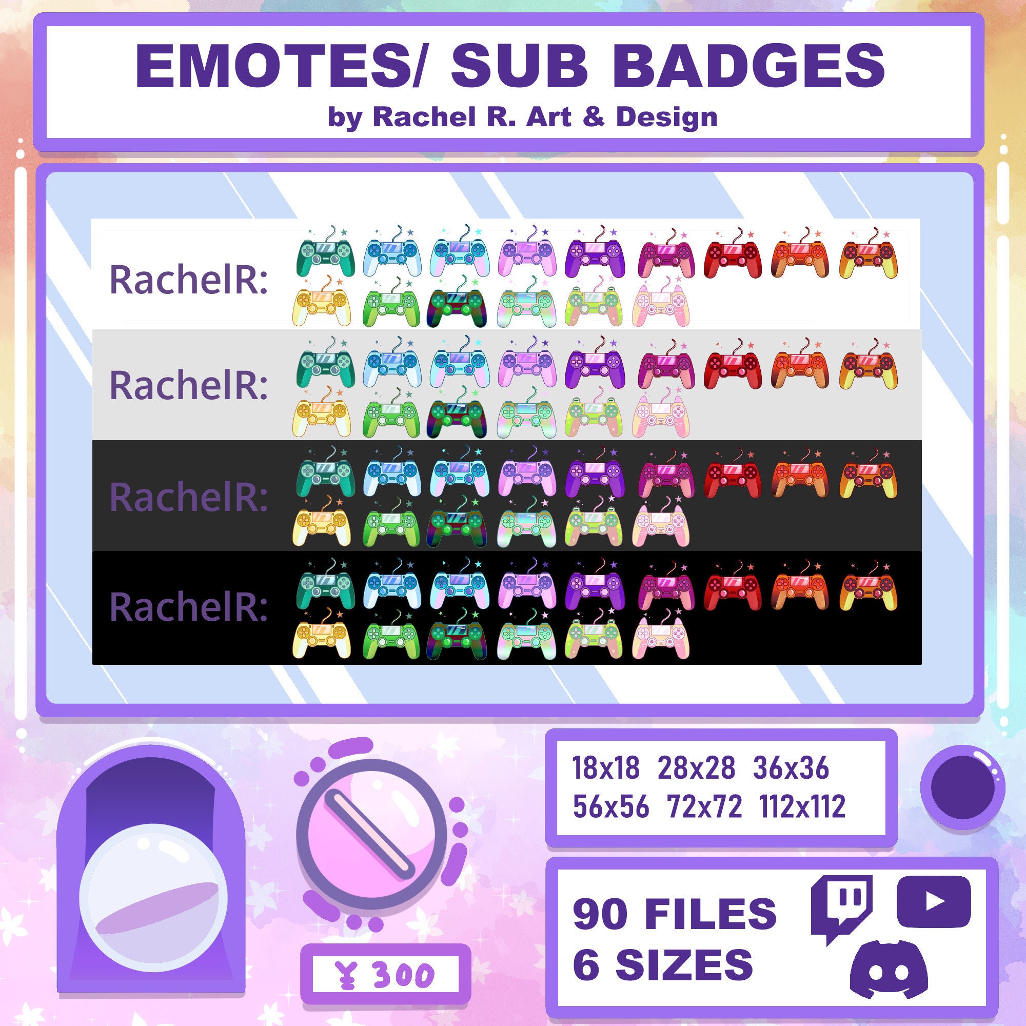 Game Controller Twitch Emotes Discord Emotes Youtube - Etsy