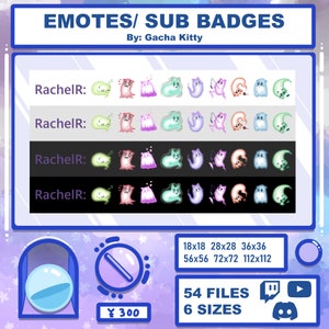 Ghost Cat Twitch, Discord, Youtube Emotes Sub Badges | Digital Download ...