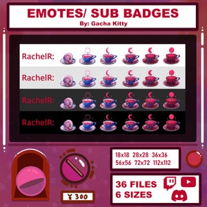 Vampire Bloody Teacups Halloween Badges for Twitch/discord/youtube ...