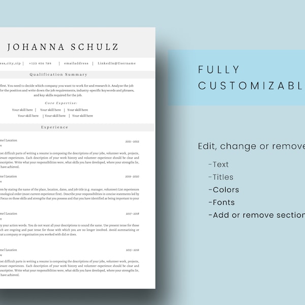 Cover Letter Template - Etsy