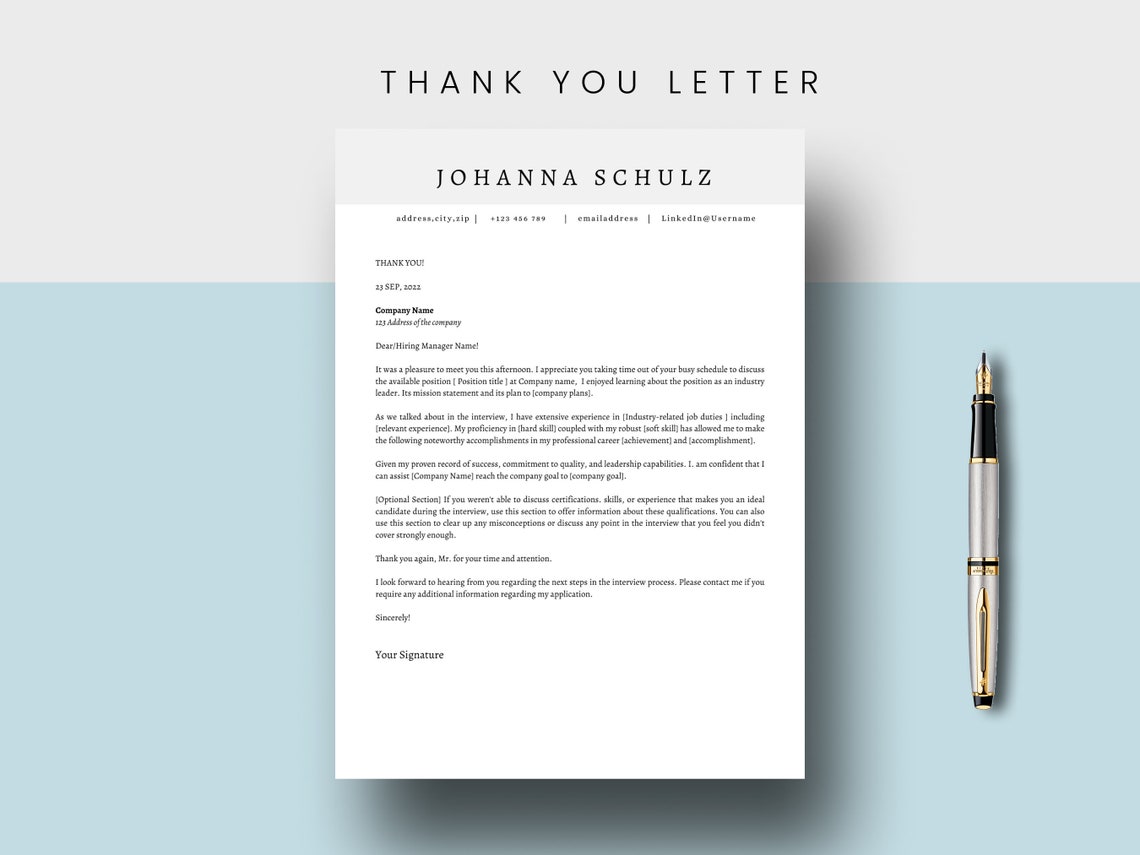 Professional Resume Template + Cover Letter, References, Editable Word ...