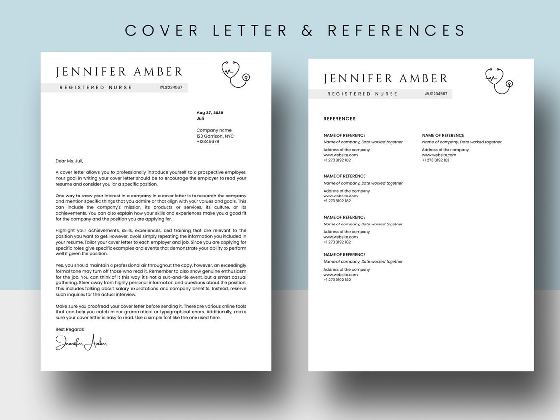 Nurse Resume Template, Registered Nurse Resume, Student Nurse, New Grad ...