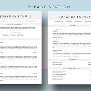 Professional Resume Template + Cover Letter, References, Editable Word ...