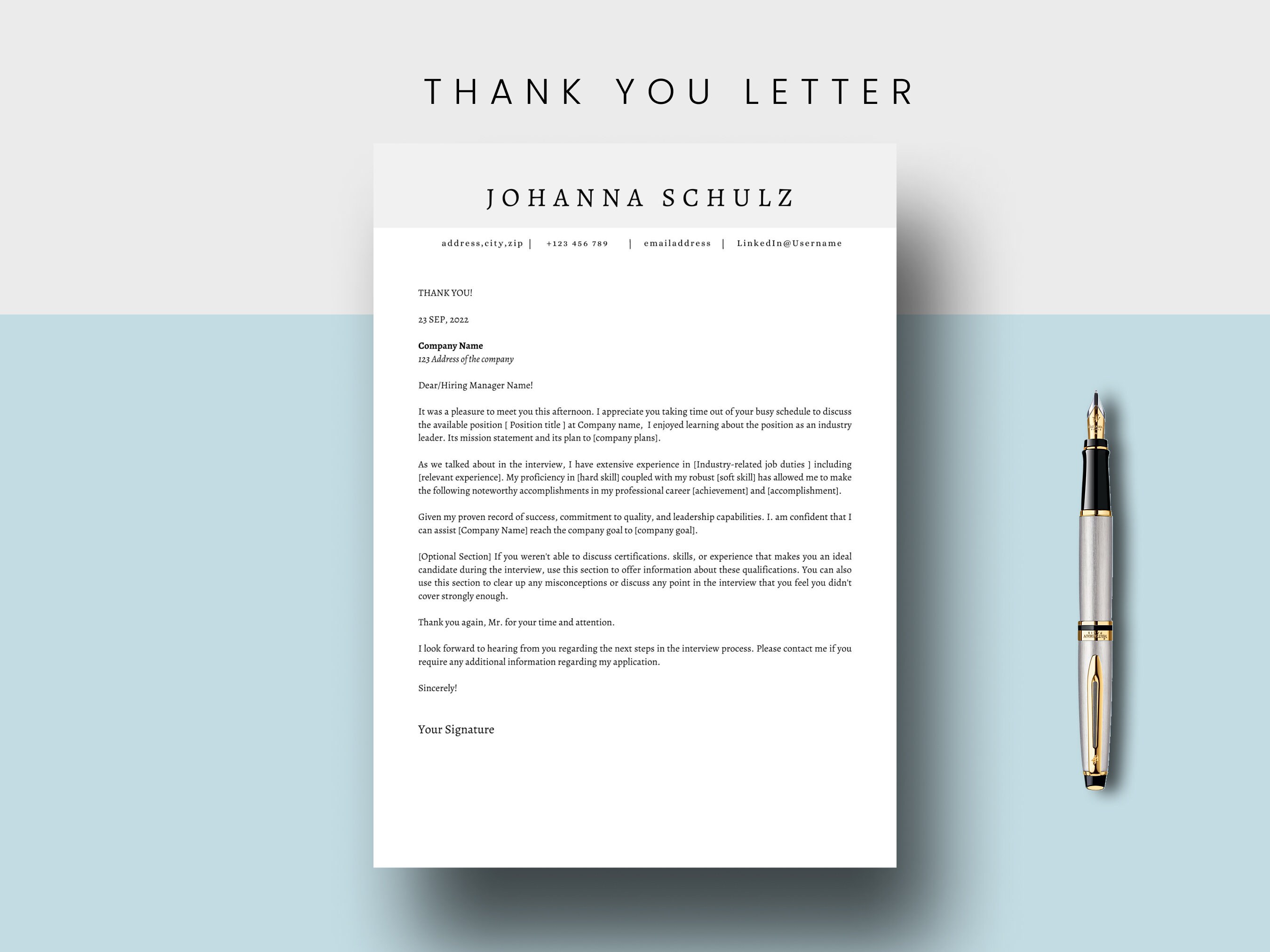 Editable Resume Template, Cover Letter, References (microsoft Word ...