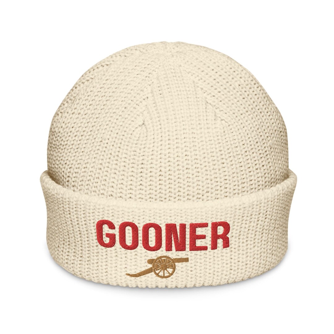 Arsenal Gooner Embroidered Cannon Type Fisherman Beanie Hat Cap - Etsy
