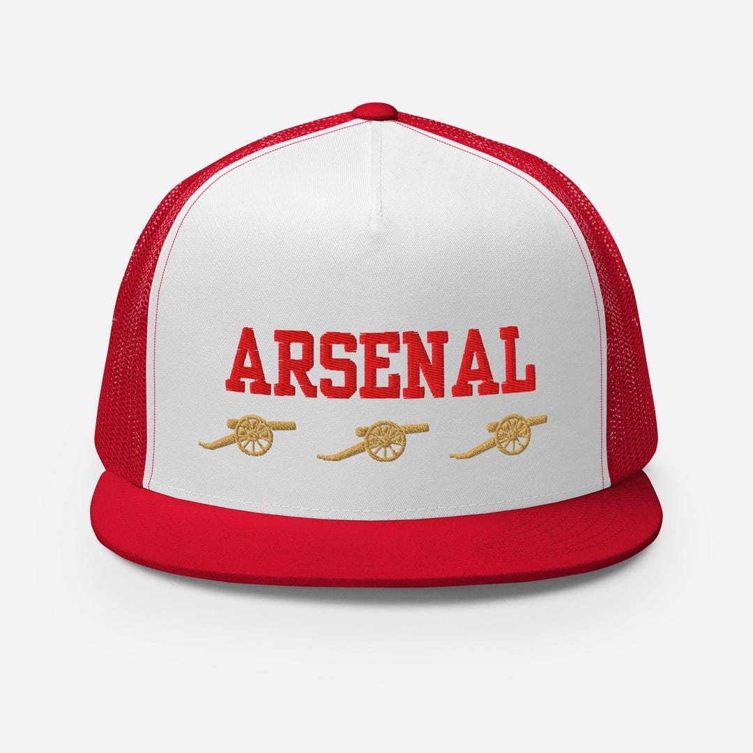 Arsenal FC: 3D Puff Embroidered Type Font Cannon Trucker Cap - Etsy