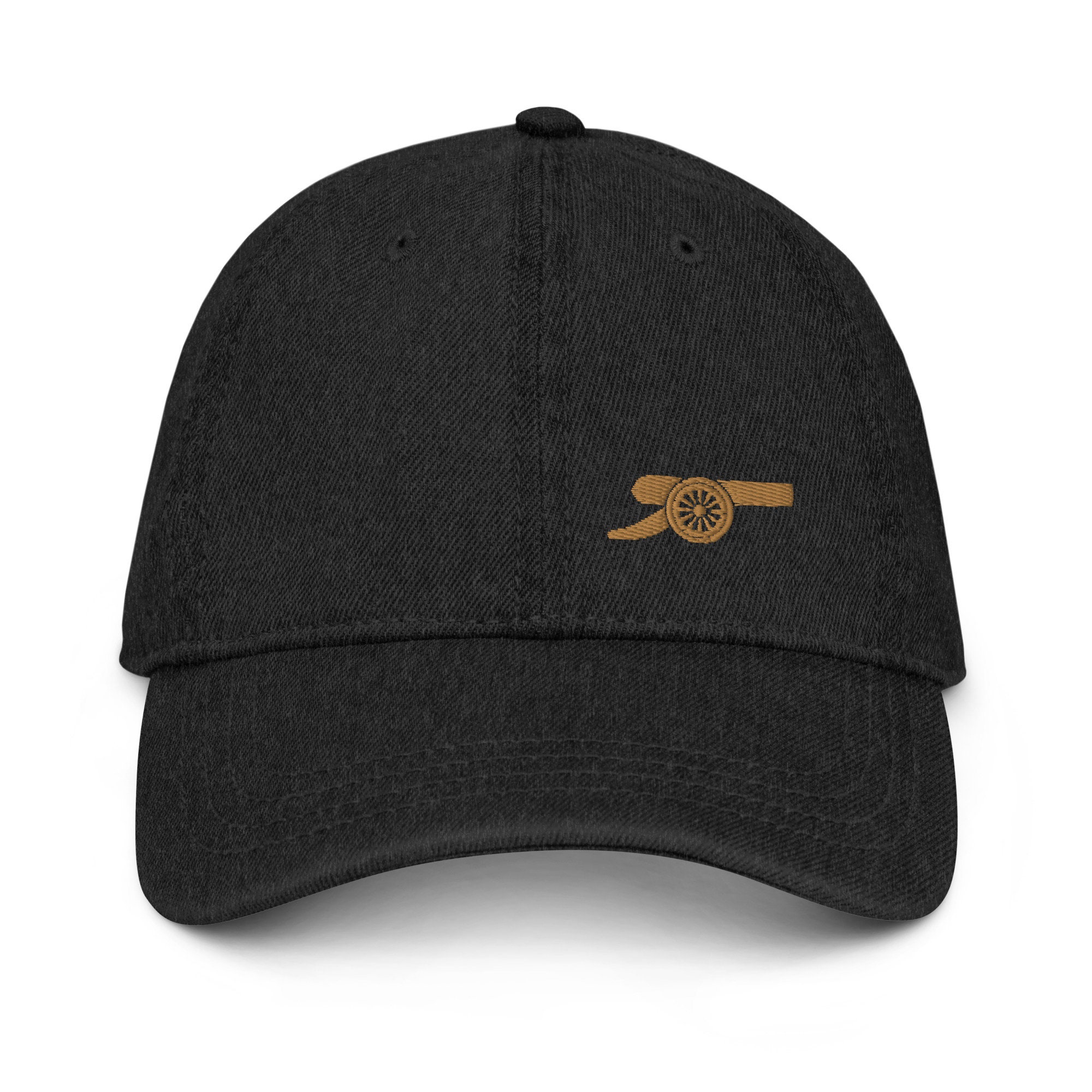 Arsenal FC Mini Gold Cannon Embroidered Minimalist Gooner Denim Dad ...
