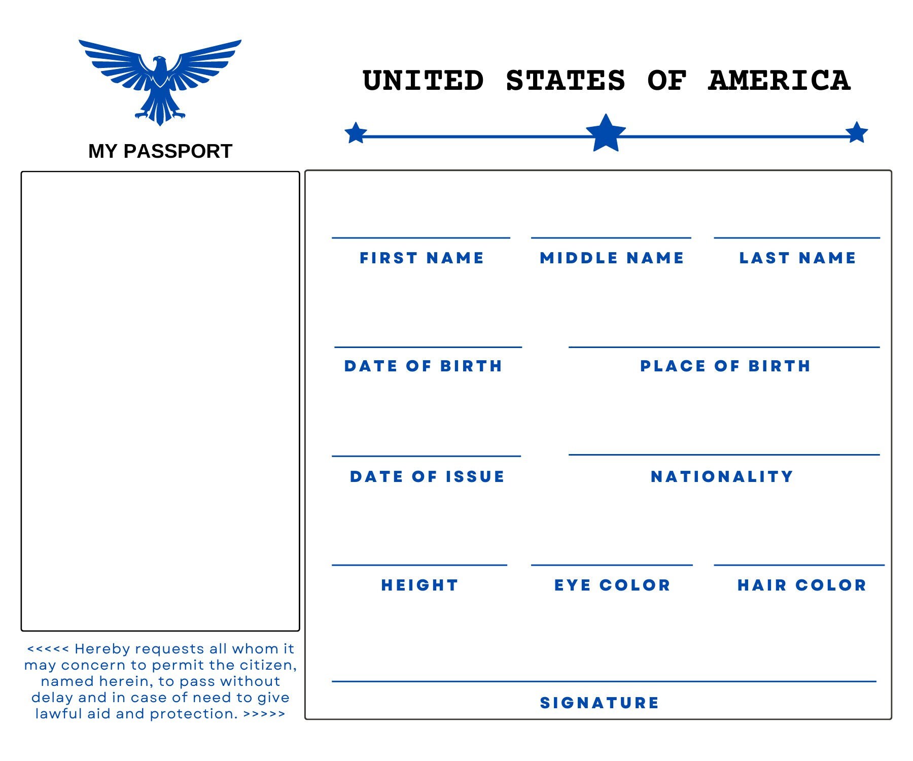 USA Passport Craft - Etsy
