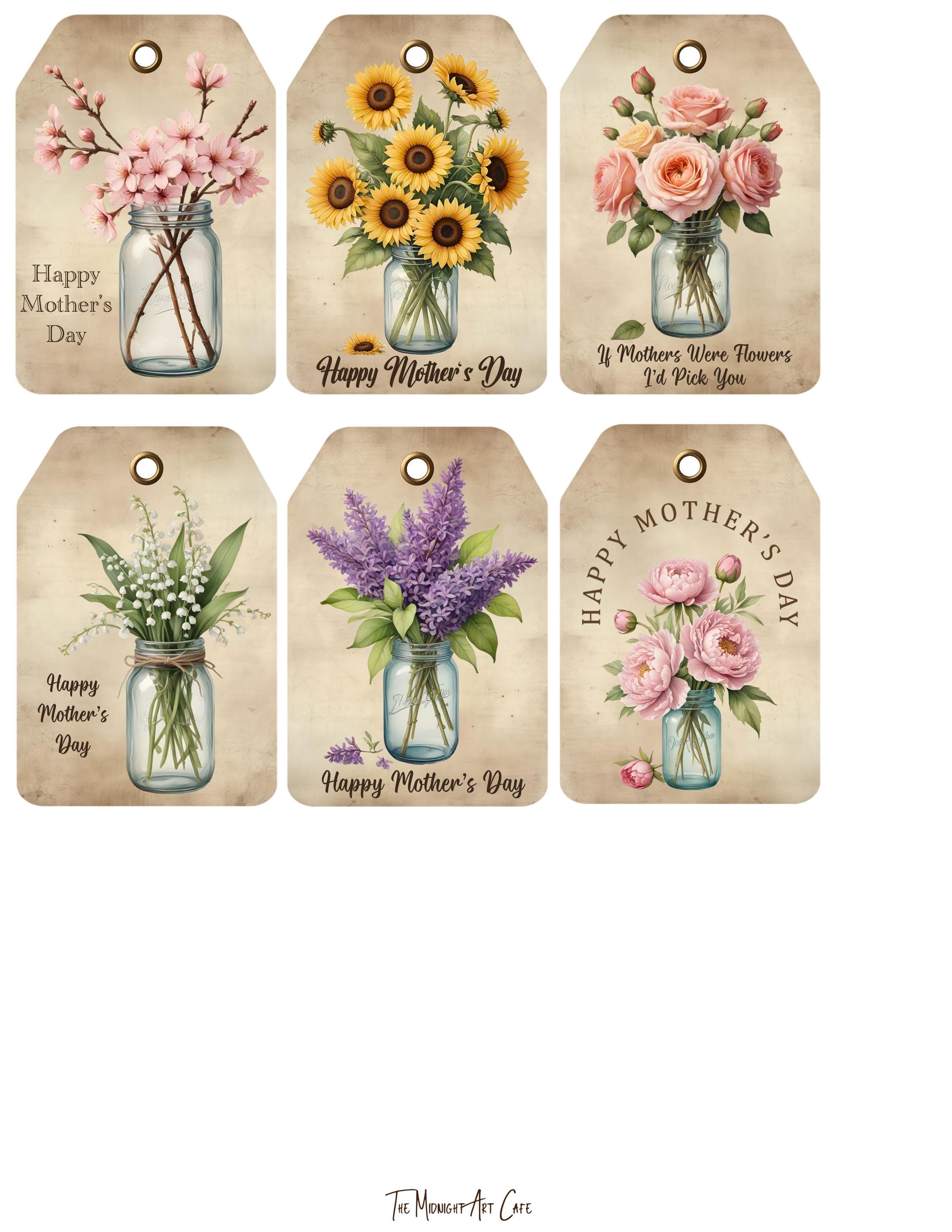 Vintage Mother’s Day Tags, Mother’s Day Gift Tags, Mother’s Day ...