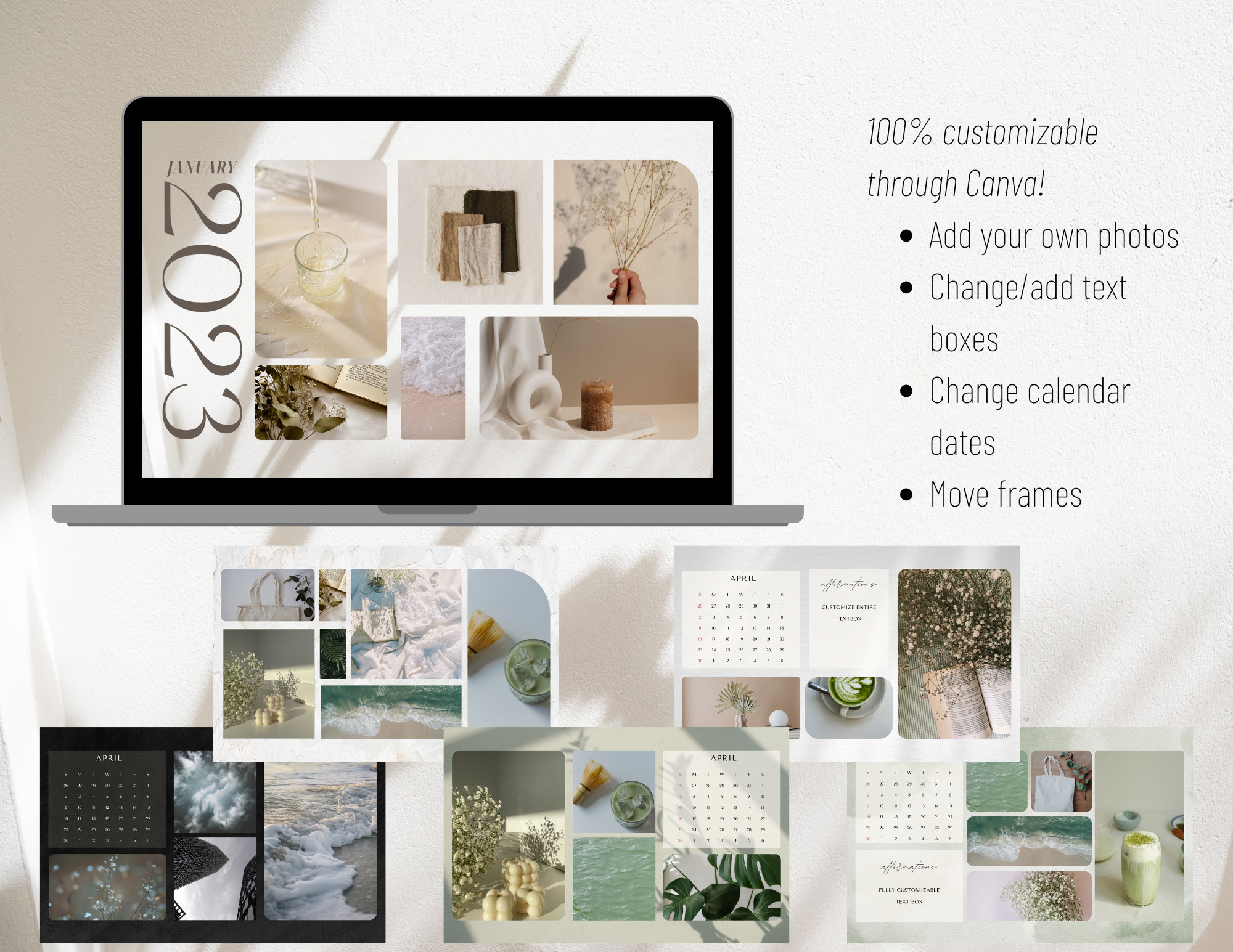 16 Aesthetic Desktop Wallpaper Templates, Completely Customizable CANVA ...