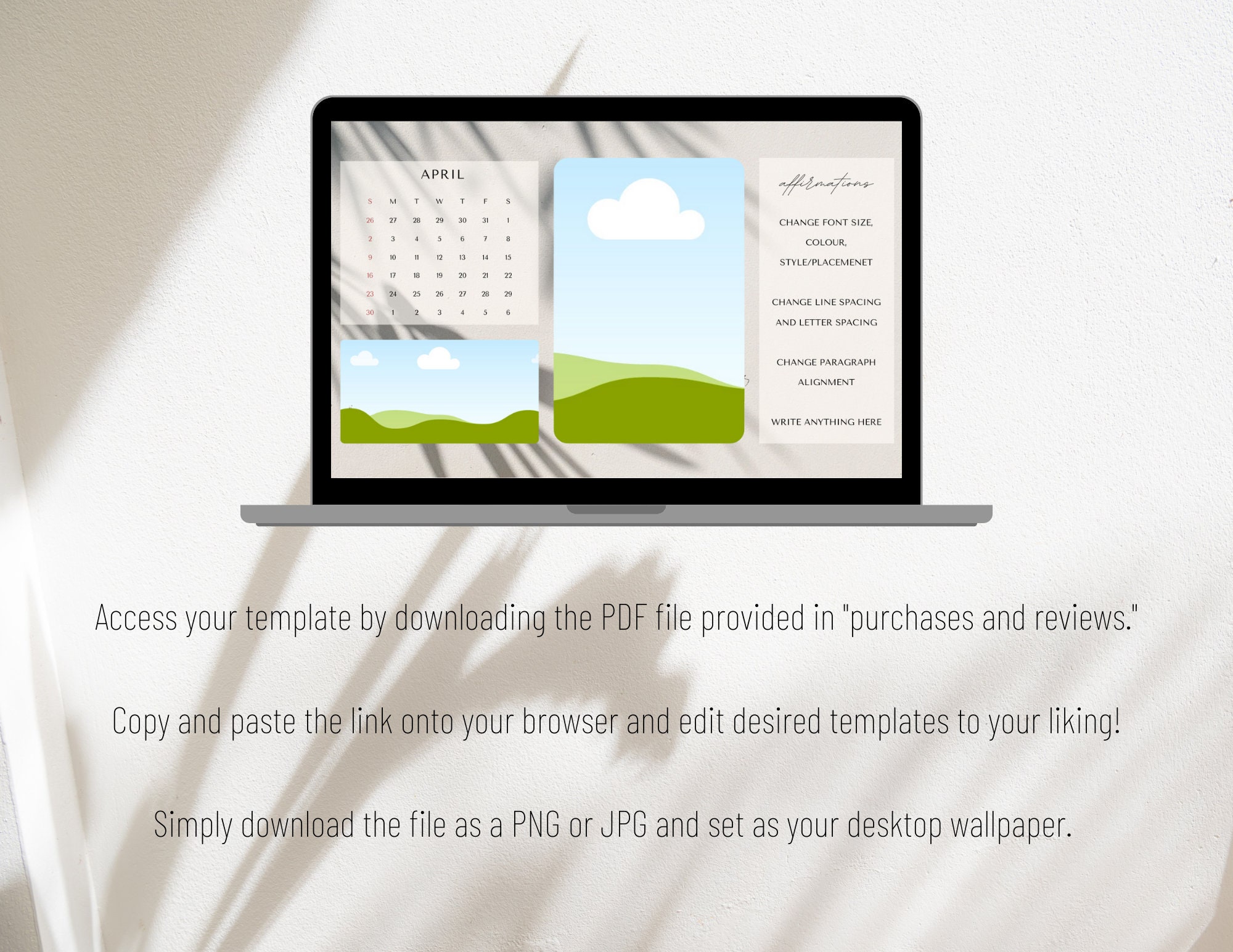 16 Aesthetic Desktop Wallpaper Templates, Completely Customizable CANVA ...