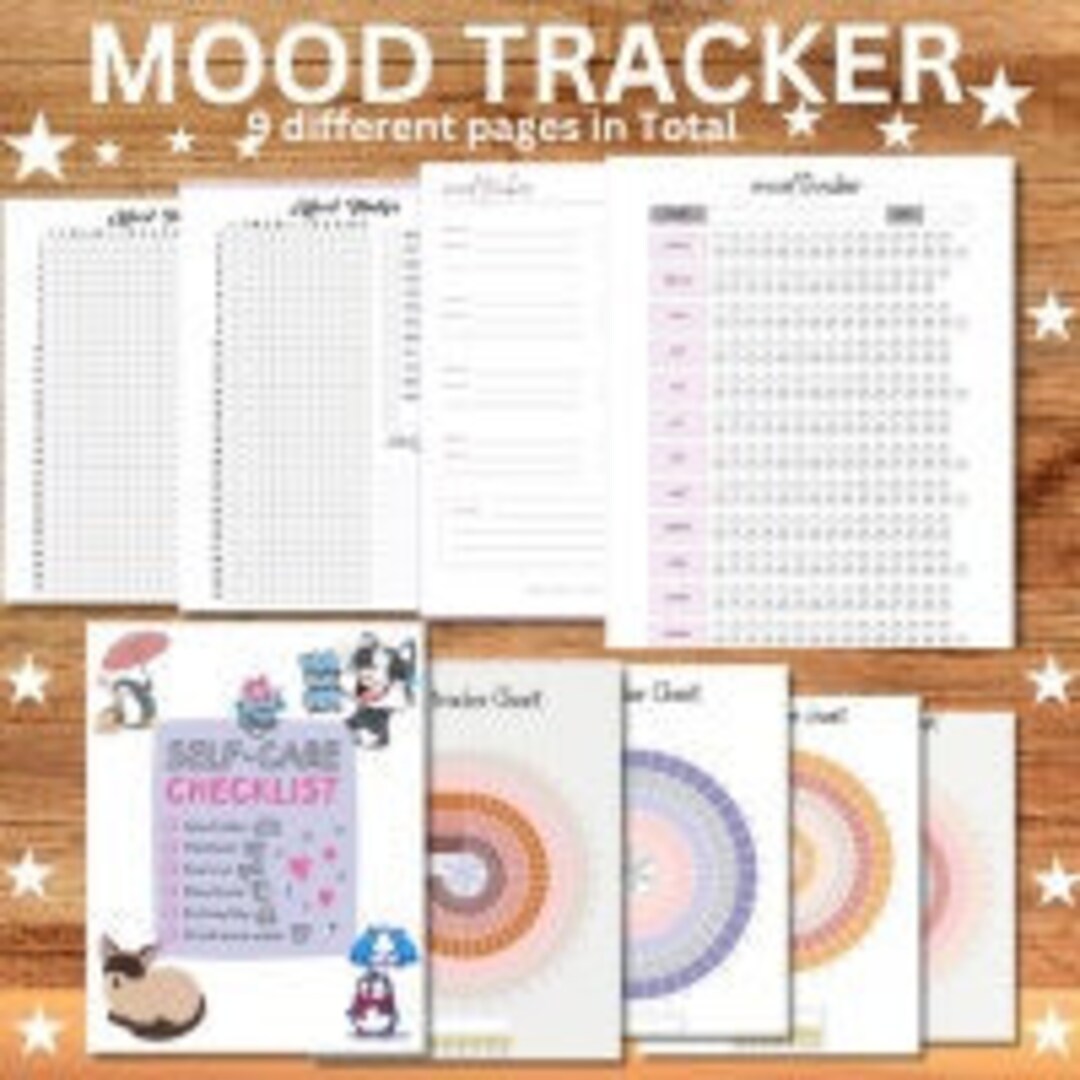 Daily Mood Tracker Printable, Emotional Tracker, Mood Journal, Wellness ...