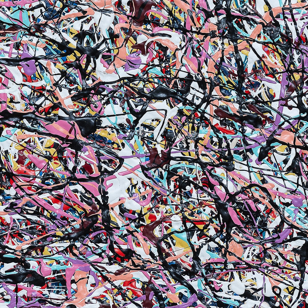 Jackson Pollock Inspired Abstract Original Art Painting connected ...