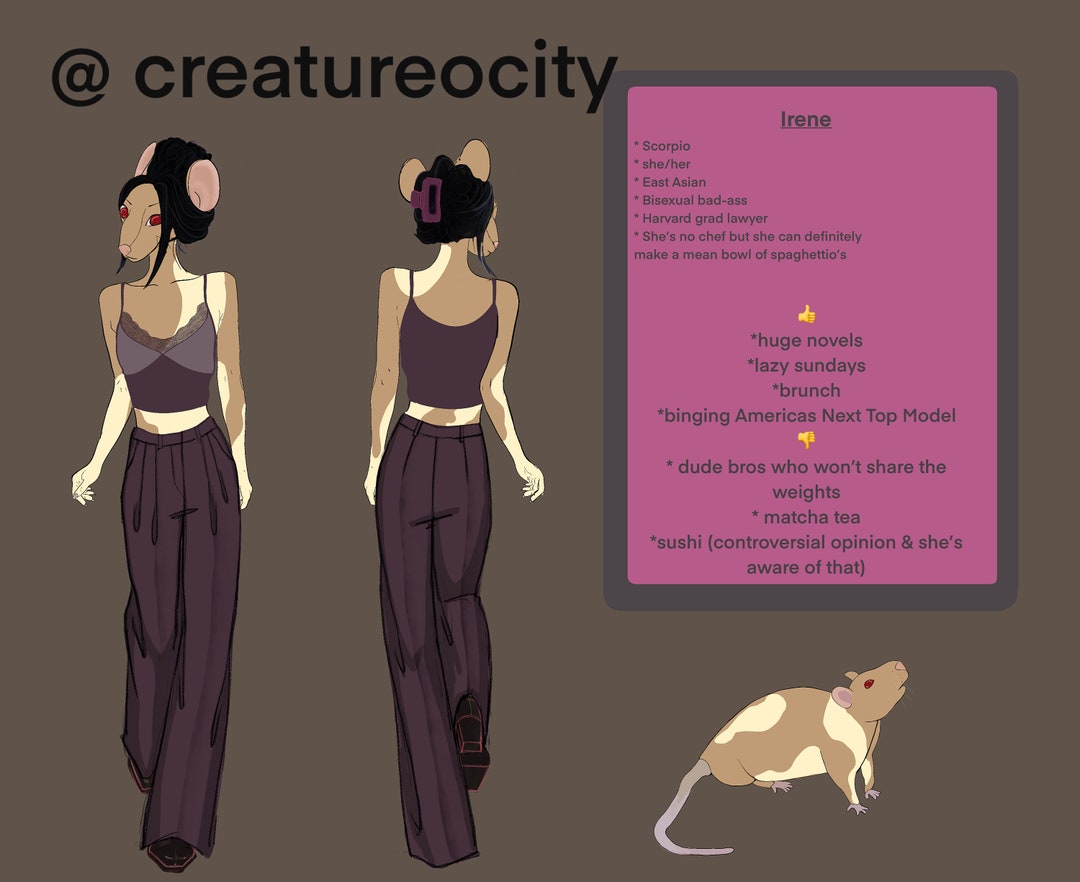 Simple Fursona Reference Sheet - Etsy