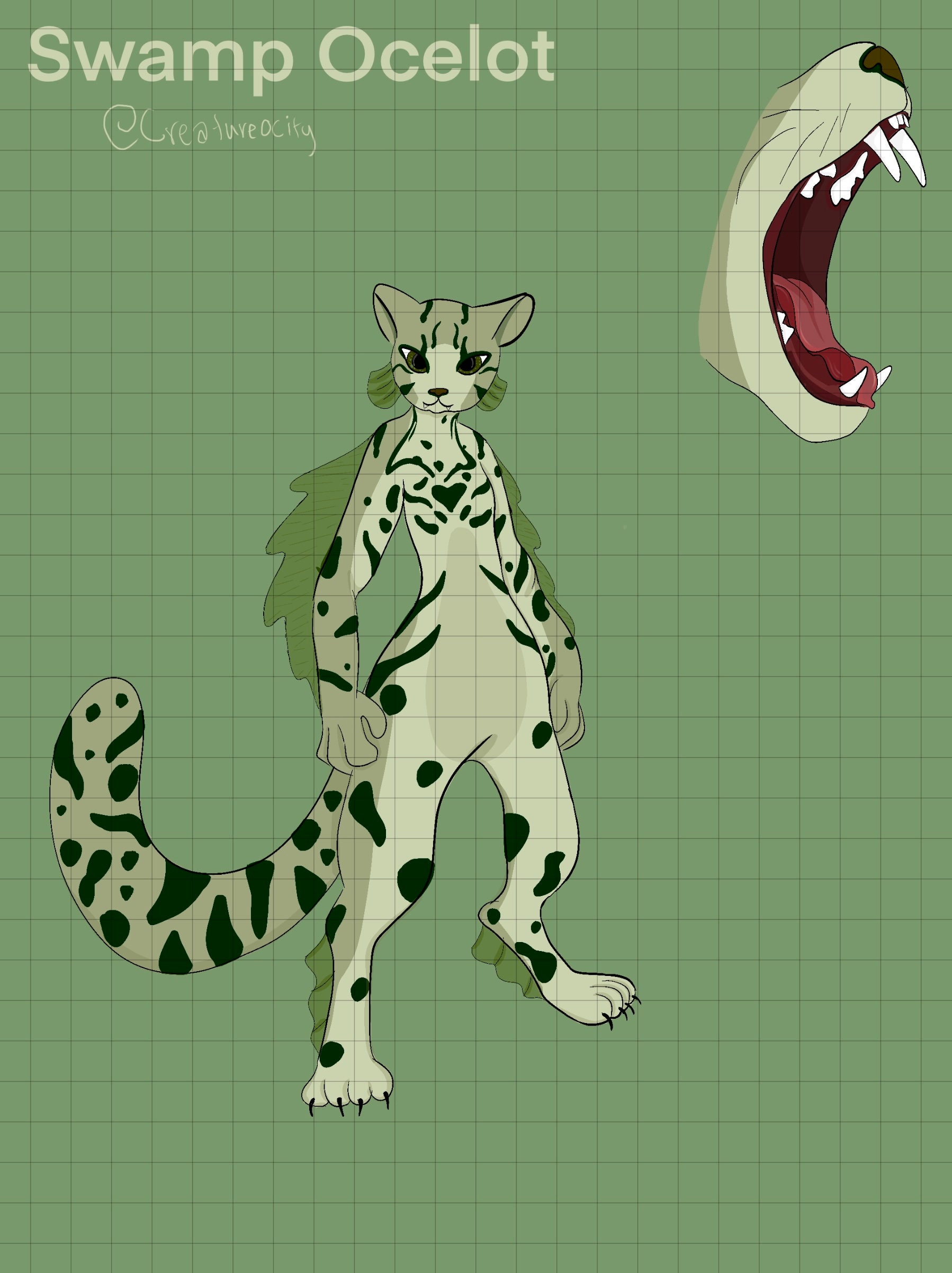 Adoptable Swamp Fursona 4 ocelot - Etsy