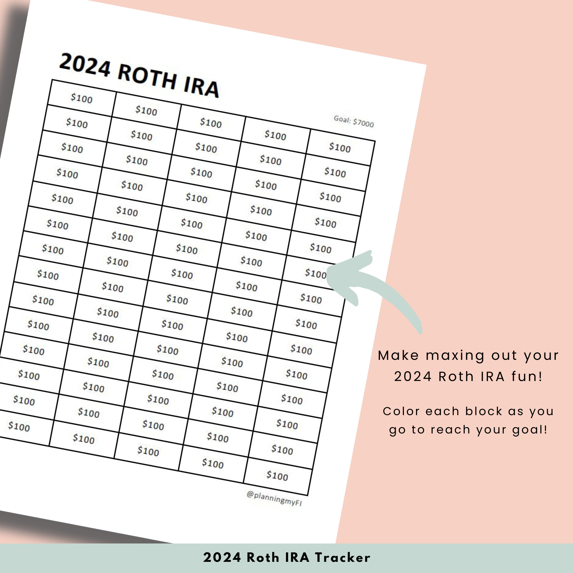 2024 Roth IRA Tracker 7,000 Retirement Savings Tracker - Etsy