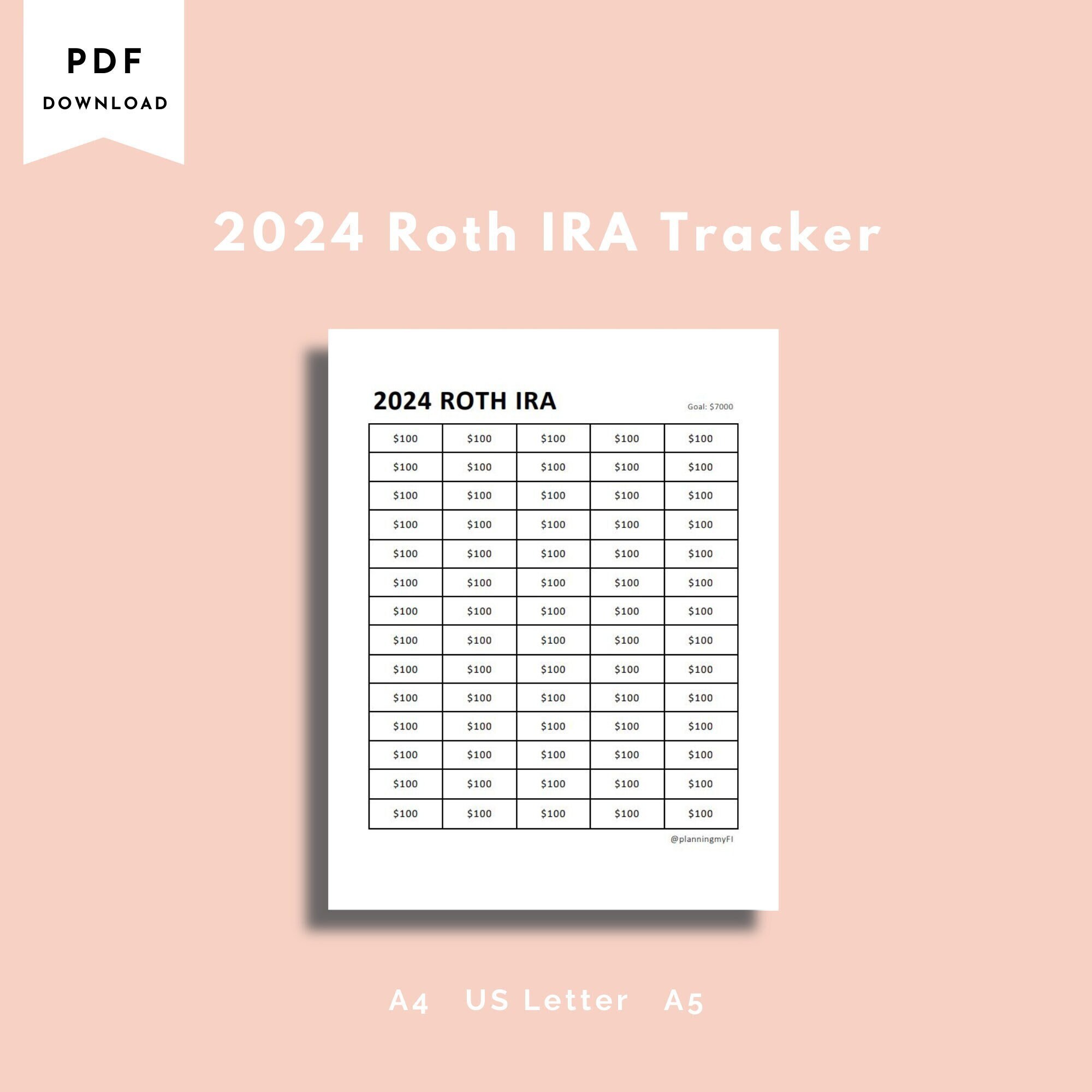 2024 Roth IRA Tracker 7,000 Retirement Savings Tracker - Etsy