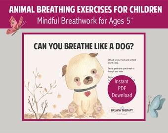 Printable Lion Breathing Exercise for Children: Mindful Breathwork for ...