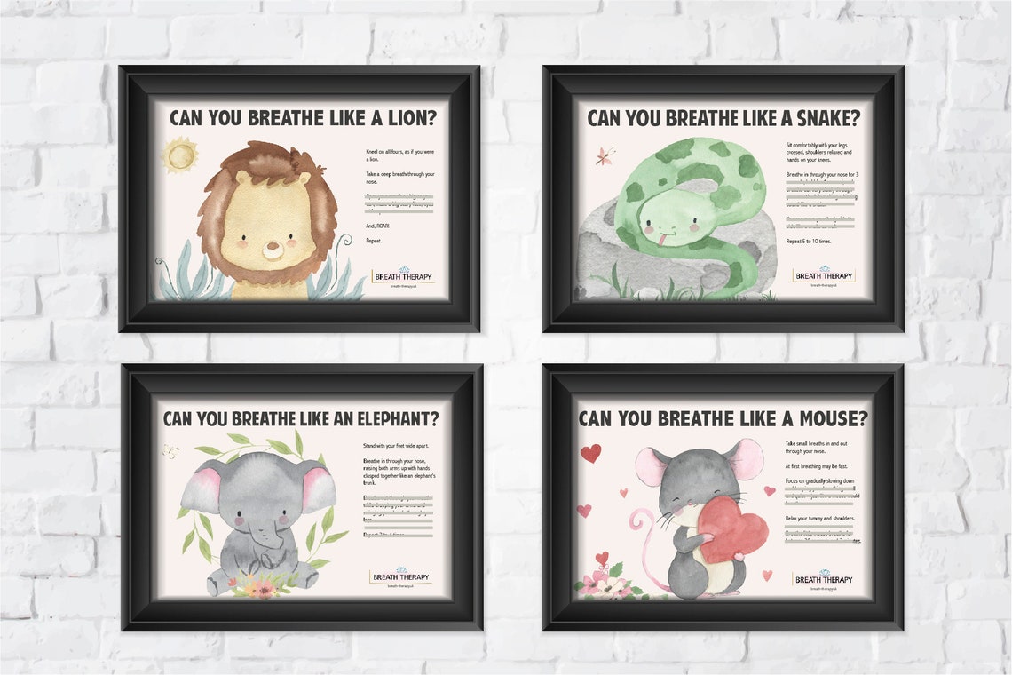 Printable Animal Breathing Exercises for Children: Mindful Breathwork ...