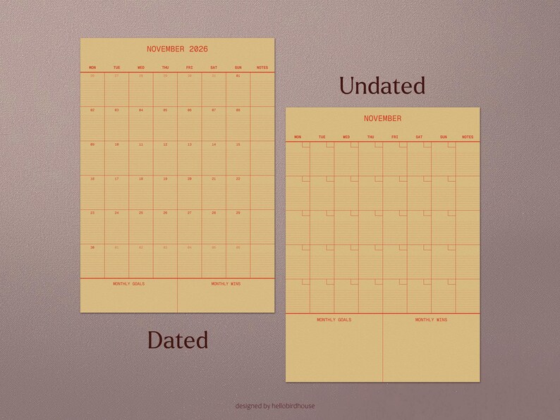 BIBLIO | Library Card Inspired Monthly Wall Calendar Dated 2026 and ...
