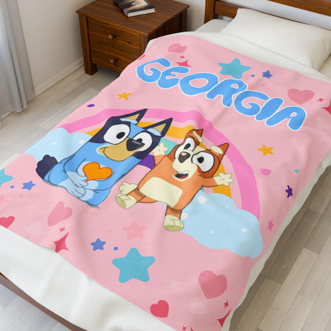 Bluey Blanket - Cozy Comfort for Tots, Child's Room Decor, Birthday ...
