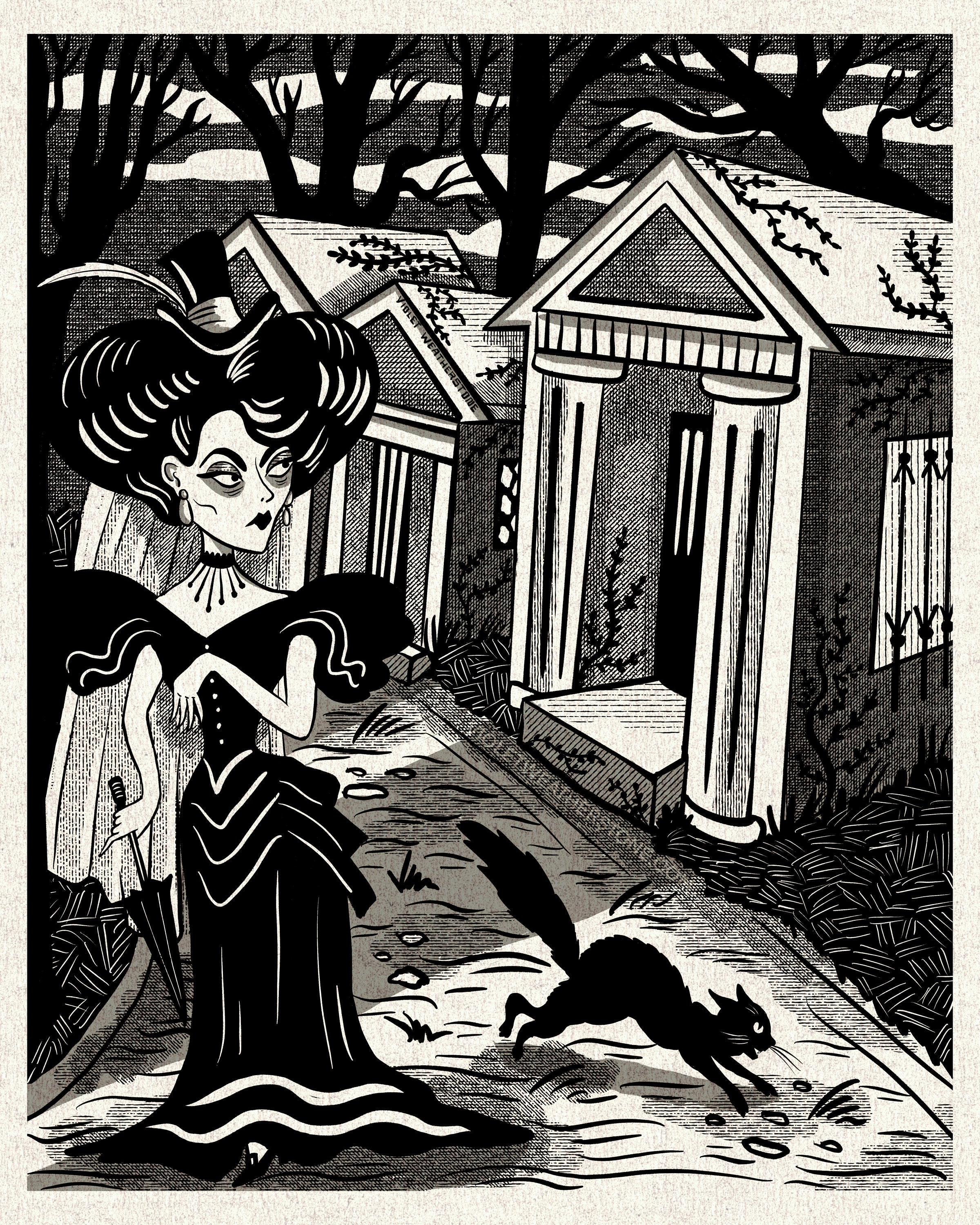 Gothic Cemetery 8x10 Victorian Art Print - Etsy