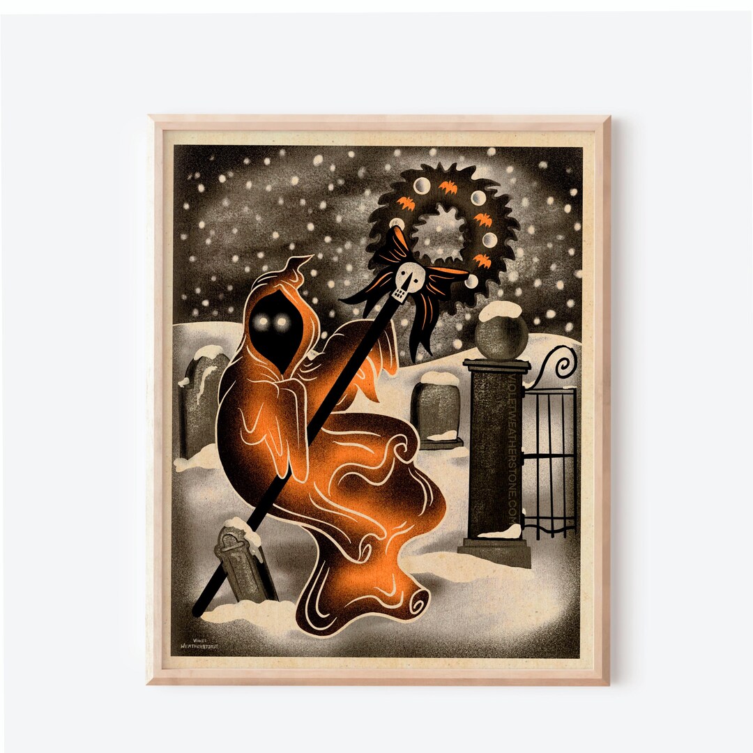 Christmas Ghost Story 8x10 Haunted Holiday Spirit Giclee Print - Etsy