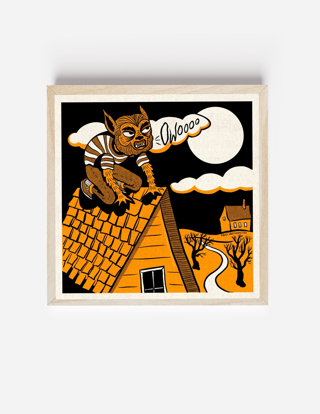 Werewolf Kid 8x8 Woof Boy Giclee Art Print - Etsy