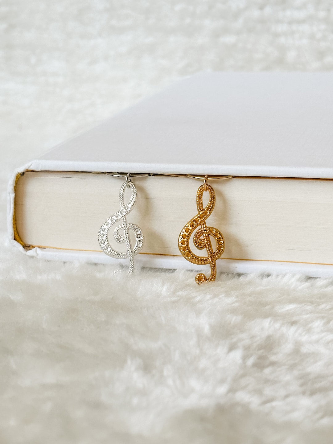 Music Note Treble Clef Charm Bookmark Paperclip, Music Charm, Music ...